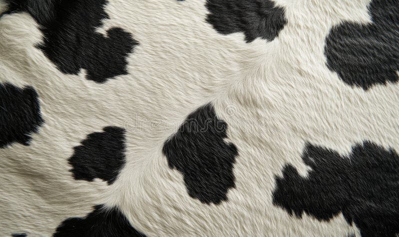 A Close Up of a Cow S Fur with Black and White Spots Stock Image ...