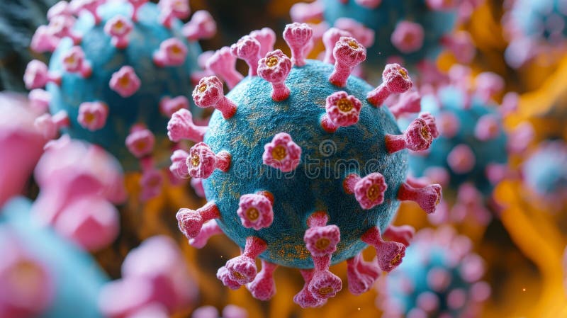 Close-up of Cowpox Virus Under Microscope AI Generated Stock ...