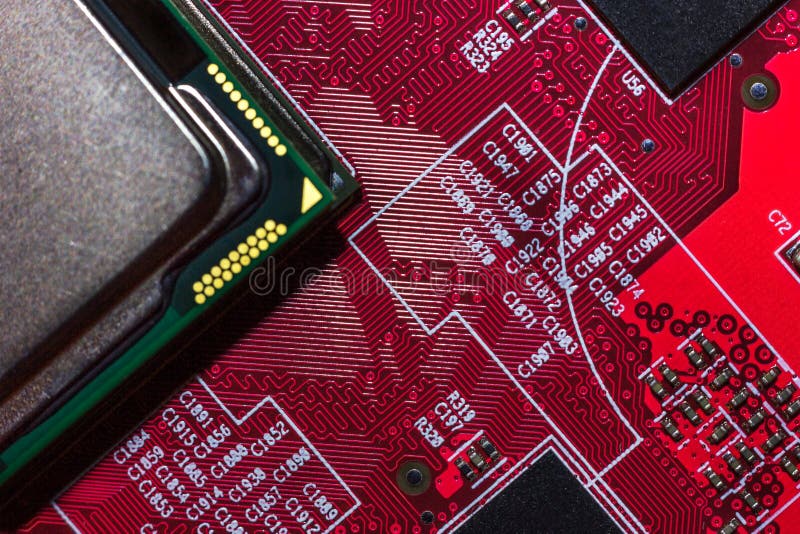 Close-up of a CPU Central Processing Unit of a Modern New Generation ...