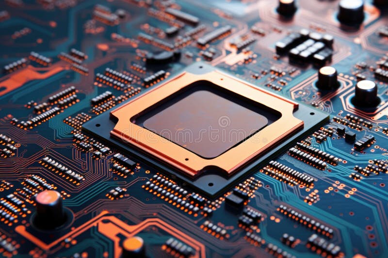 Close Up of a Cpu Chip on an Electrostatic Mat Stock Image - Image of ...