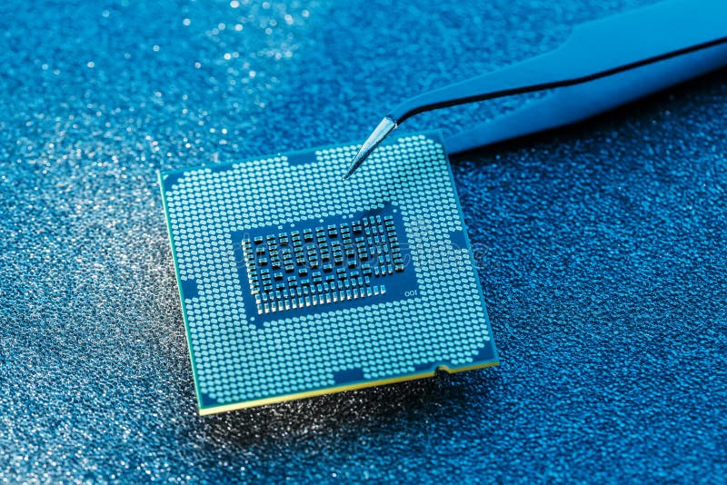 Chip Processor Detail Close Up Stock Photo - Image of detail, view ...