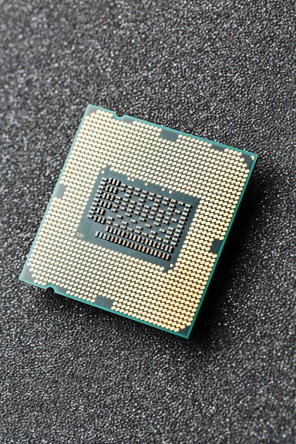 Close-up of CPU Chip Processor. Selective Focus Stock Image - Image of ...