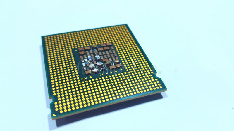 Close Up of CPU Computer Processor Aligned Editorial Stock Image ...