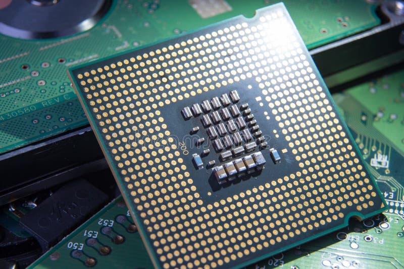 Close-up of Cpu Computer Processor Stock Photo - Image of abstract ...