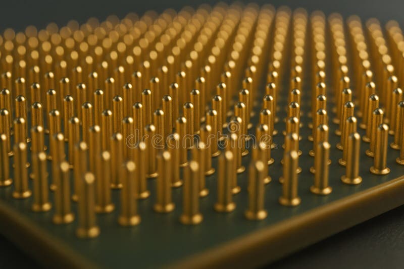 Close Up of Cpu Pins Connecting Showing Computer Engineering and ...