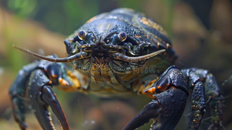 A Close Up of a Crab with Large Eyes and Long Legs, AI Stock Image ...