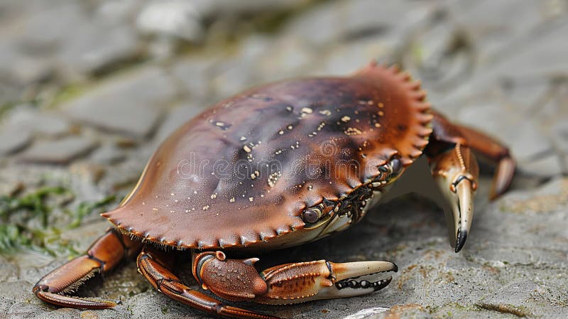 Close-up of a Crab on a Sandy Beach Stock Illustration - Illustration ...