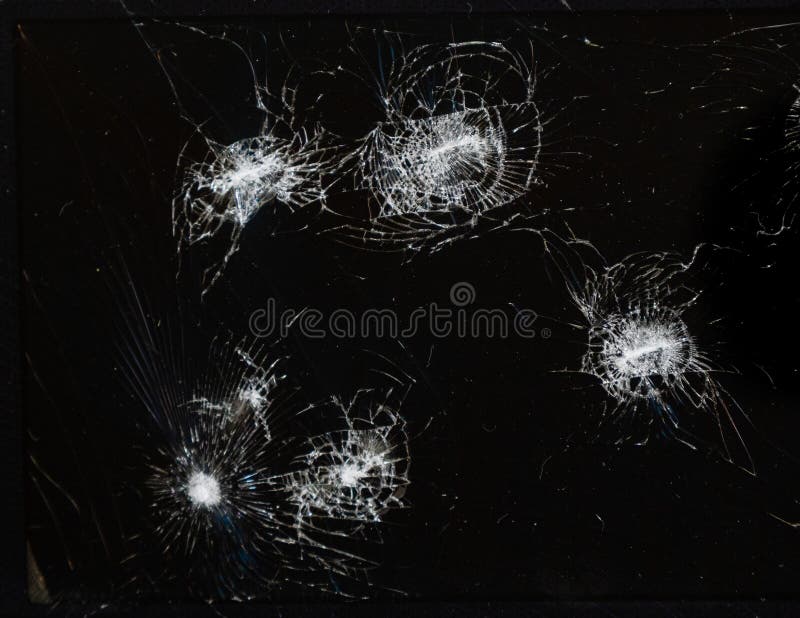 Close Up of a Crack on a Broken Screen of a Gadget. Stock Image - Image ...