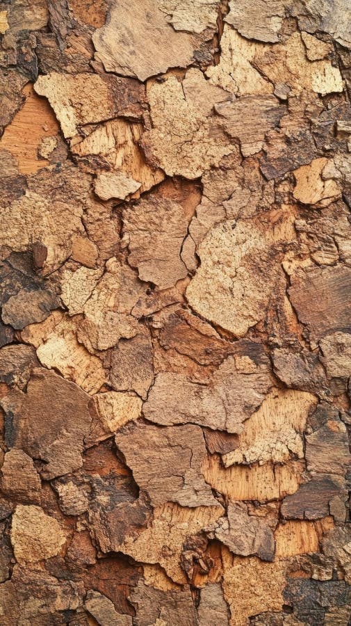 Close Up of Cracked Bark Texture on a Tree Stock Illustration ...