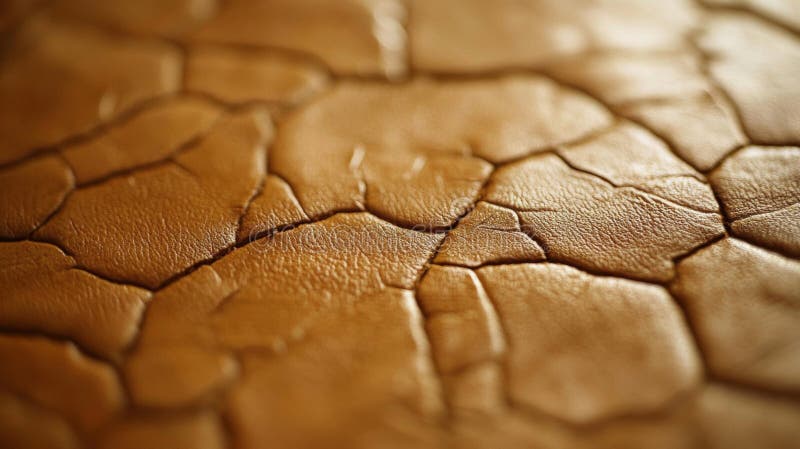 Close-Up of Cracked Brown Leather Texture Stock Illustration ...