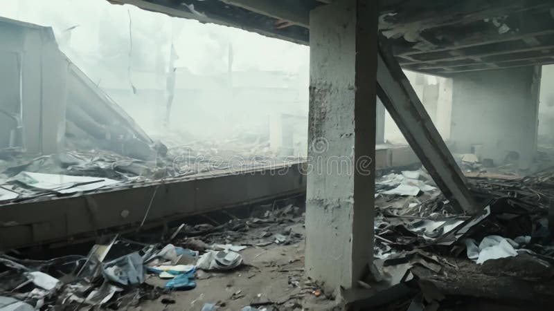 A Close-up of a Cracked and Damaged Bridge Support, Highlighting the ...