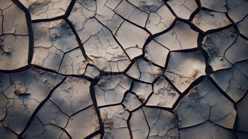 A Close Up of a Cracked and Dried Out Surface with Cracks, AI Stock ...