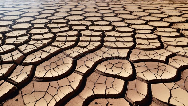 Close Up of Cracked Earth in Drought Forming Pattern of Dry Parched ...