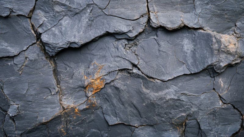 Close-up of a Cracked Grey Rock Face Stock Illustration - Illustration ...