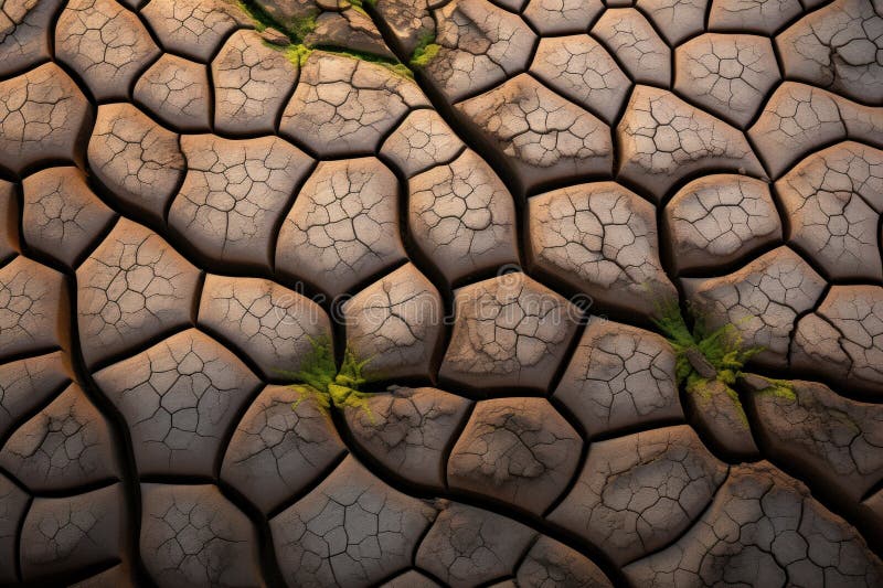 A Close Up of a Cracked Ground Stock Illustration - Illustration of ...