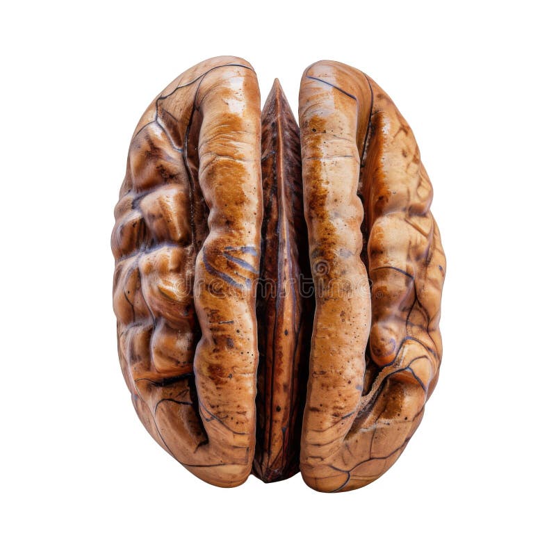 Close-up of a Cracked Pecan Shell Stock Image - Image of harvest, white ...