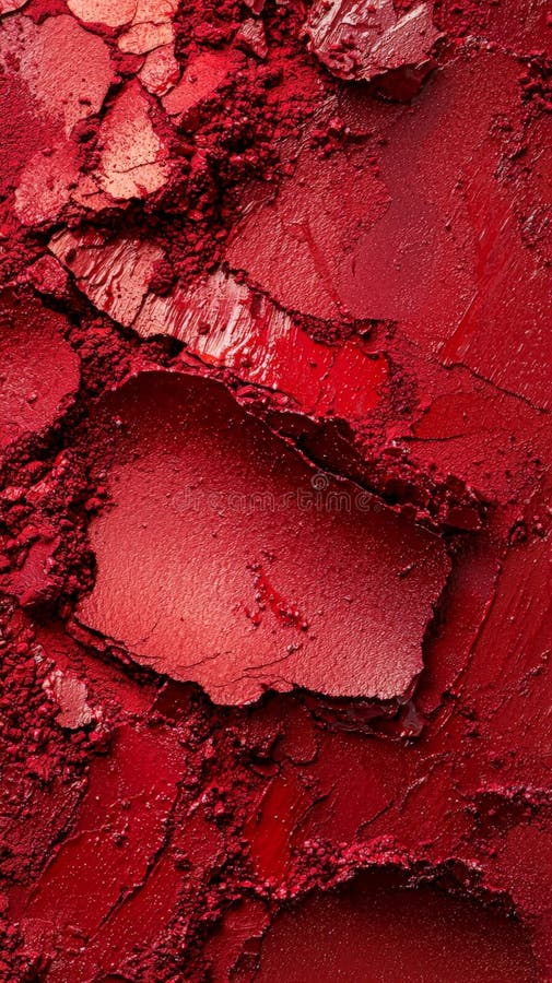 Close-up of Cracked Red Pigment with Rich Texture and Depth Stock Image ...