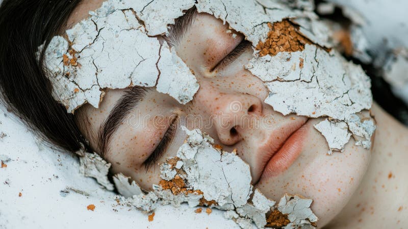 Close-up of Cracked Skin Texture Stock Illustration - Illustration of ...