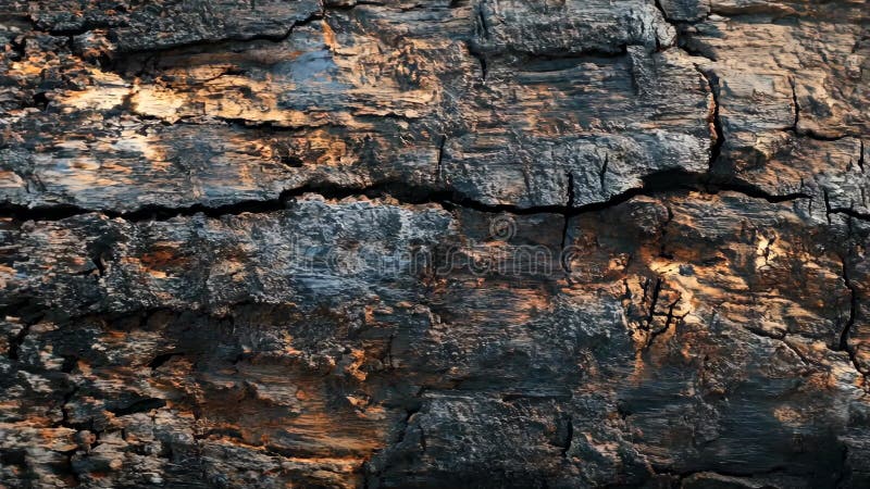 A Close-up of Cracked Tree Bark, Revealing Deep Textures and Rugged ...