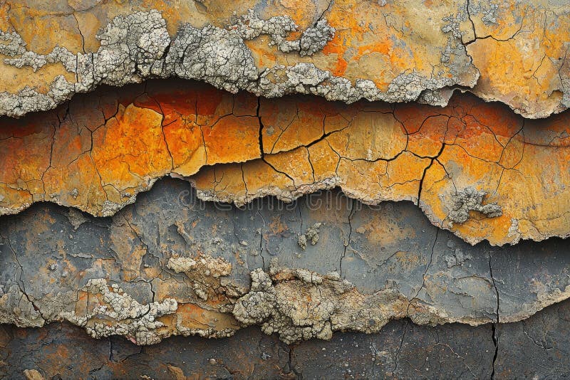 Close Up of Cracked Wall Surface Revealing Intricate Soil Texture Stock Image - Image of rock ...