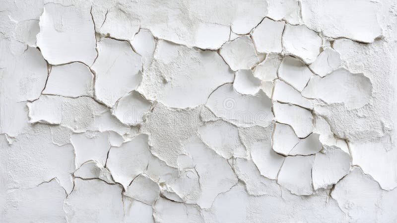 Close Up of Cracked White Peeling Paint Texture Stock Illustration ...