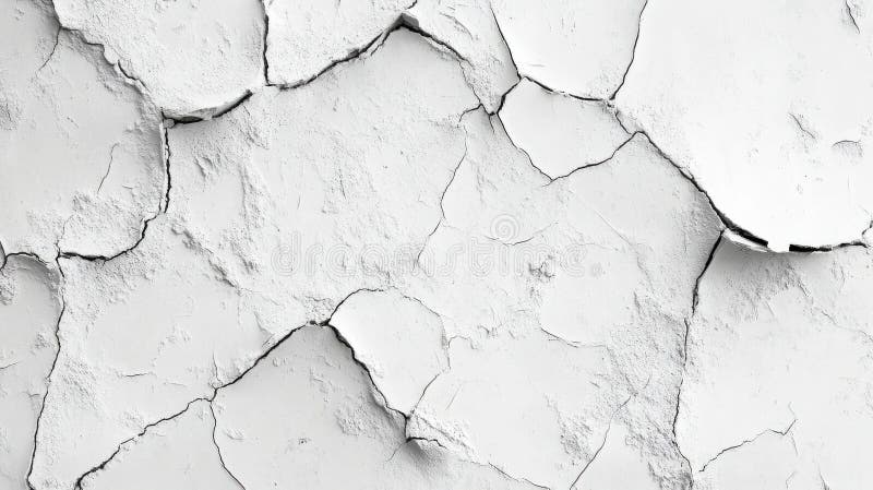 Close-up of Cracked White Plaster Wall Texture for Background and Pattern Concepts Stock Photo ...