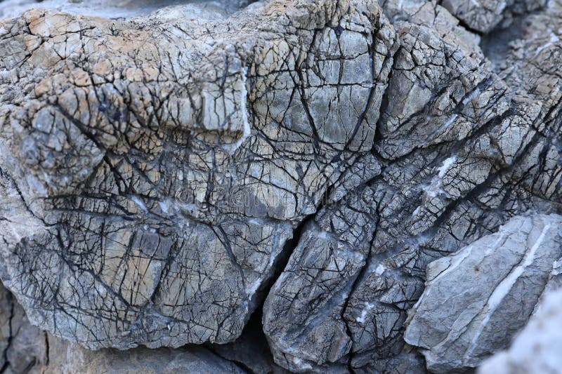 Close-up of Cracking Stone Texture. Stock Photo - Image of rock ...