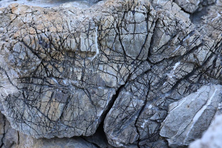 Close-up of Cracking Stone Texture. Stock Photo - Image of rock ...