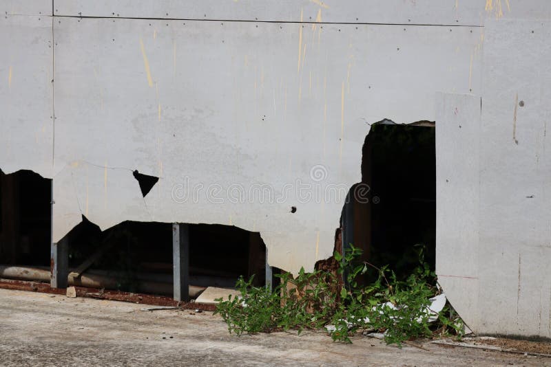 Close-up of Cracks in the Base of an Old Building with Cracks and ...