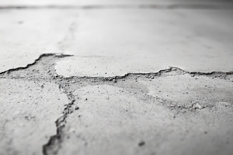 Close-up of Cracks Forming on a Concrete Floor, Highlighting Potential ...