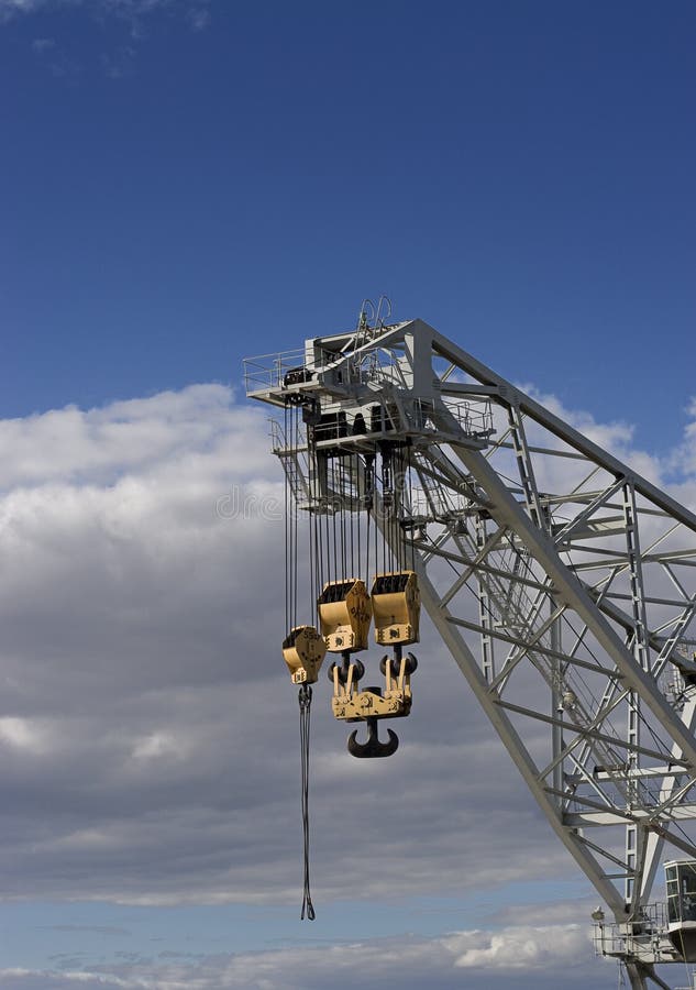 Close up of a crane stock photo. Image of cloudy, freight - 10377512