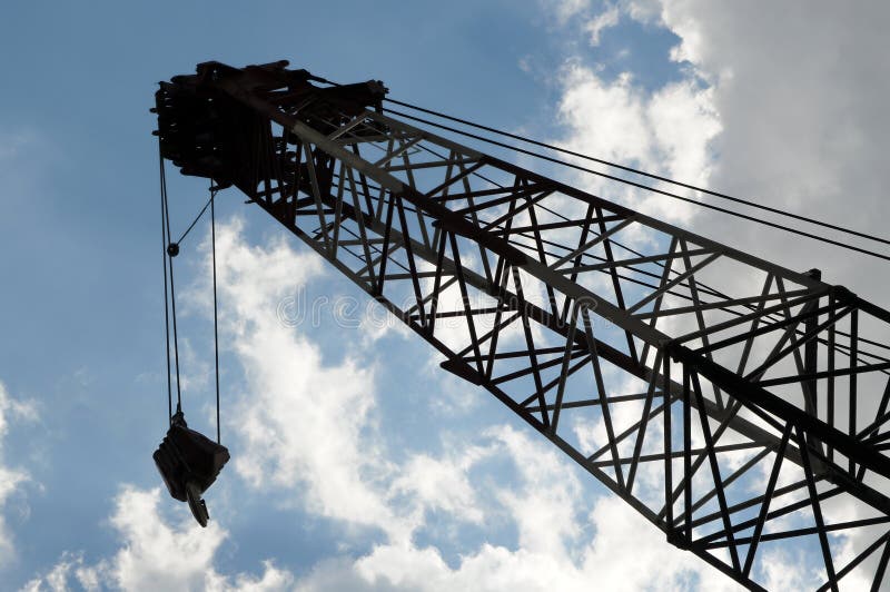 Close Up Of Crane On Top Of High Rise Building Stock Photo - Image of ...