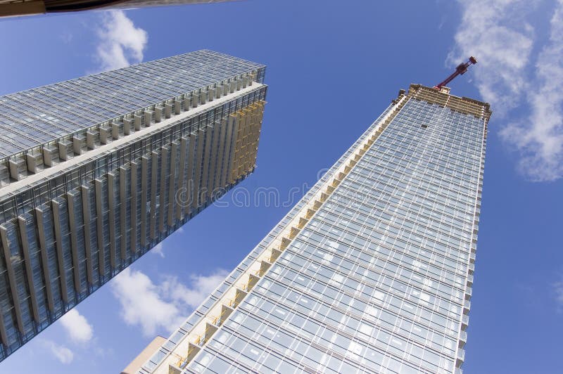 Close Up of Crane on Top of High Rise Building Stock Photo - Image of ...