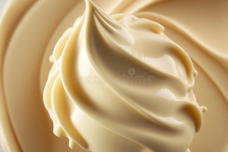 Close-up of Cream Texture. AI Generated Stock Illustration ...