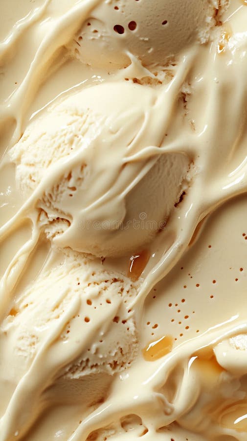 Close-up of Creamy Vanilla Ice Cream Texture Stock Image - Image of ...