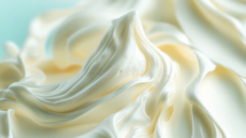 Close-up of Creamy Whipped Cream Texture Stock Illustration ...
