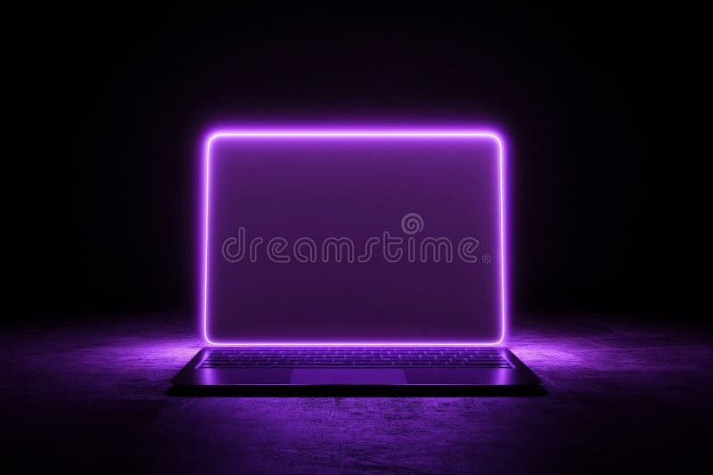 Gaming Laptop in Trending Color Palette with Generative AI Stock ...