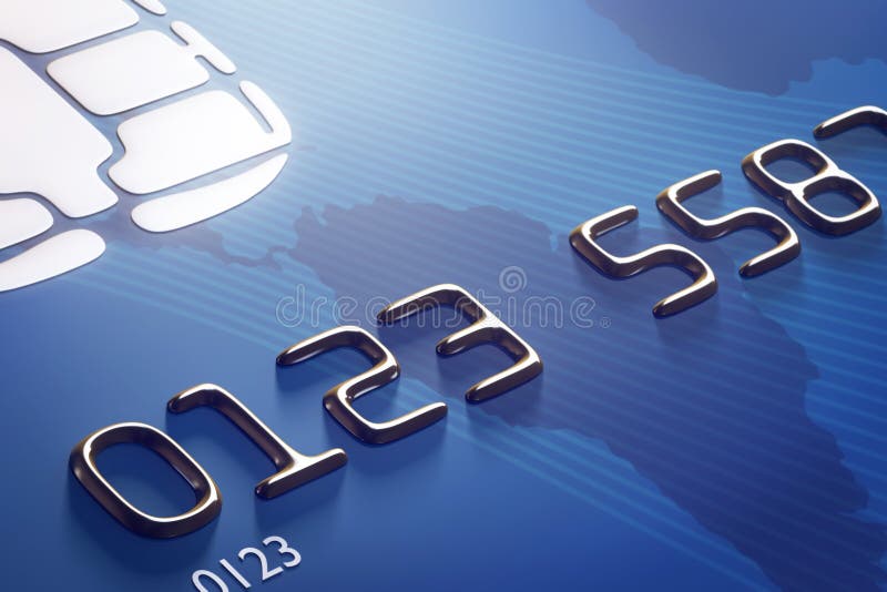 Close-up Credit Card (3d Render) Stock Illustration - Illustration of ...