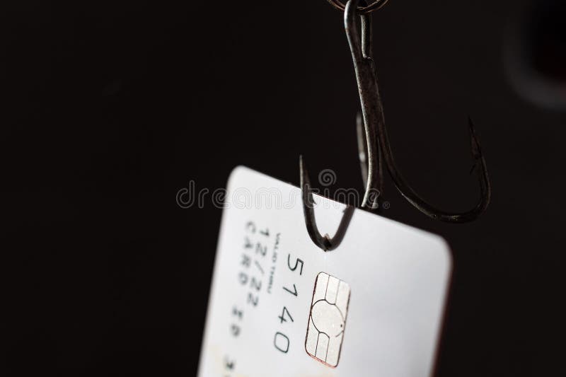 Close-up of a Credit Card on a Fishing Hook Stock Photo - Image of ...