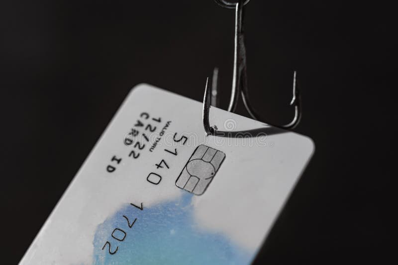Close-up of a Credit Card on a Fishing Hook Stock Photo - Image of bank ...