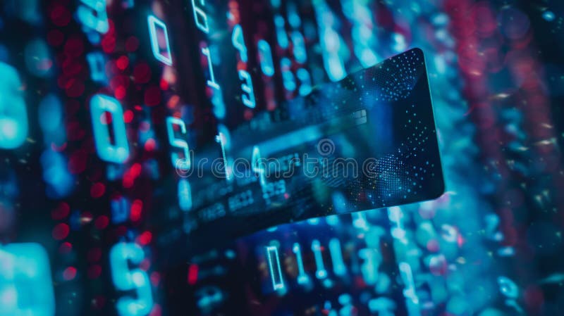 Close-up of a Credit Card with the Numbers Blurred, Hovering Over the ...