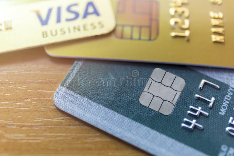 Close Up of Credit Card Soft Focus and Selective Focus for Background ...