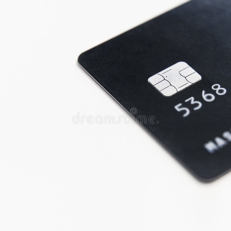 Close Up of Credit Card on White Background with Copyspace Editorial ...