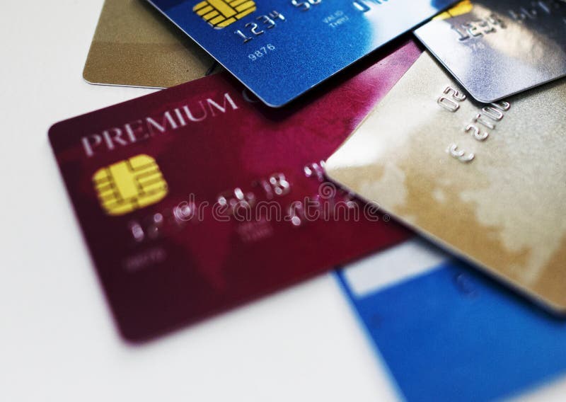 Close up of credit cards stock image. Image of debit - 99983357