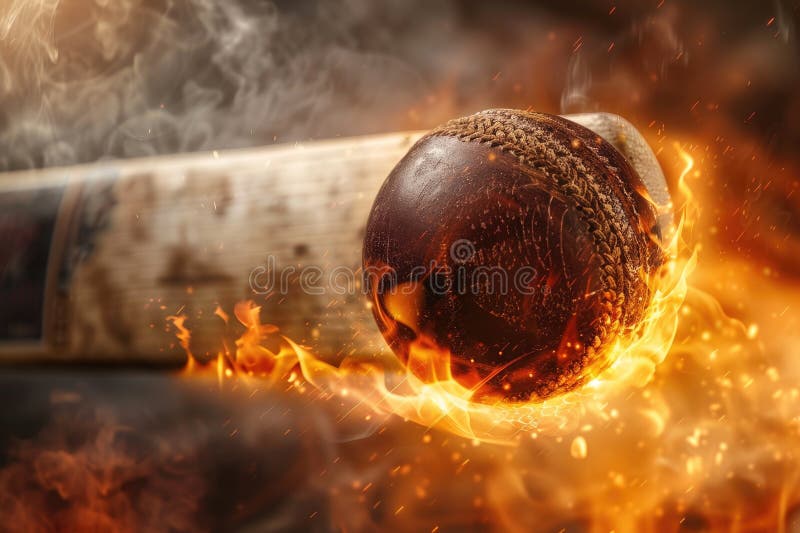 Cricket Ball Bat Fire Stock Illustrations – 193 Cricket Ball Bat Fire ...