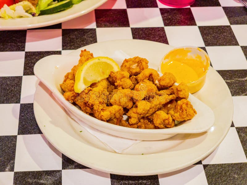 Close Up of Crispy Cajun Fried Alligator Stock Photo - Image of meat ...