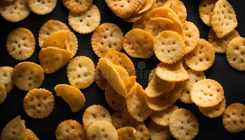 Close-up of Crispy Crackers Stock Illustration - Illustration of ...