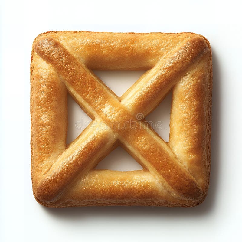 Closeup of a Crispy Golden Brown Pastry Stock Illustration ...