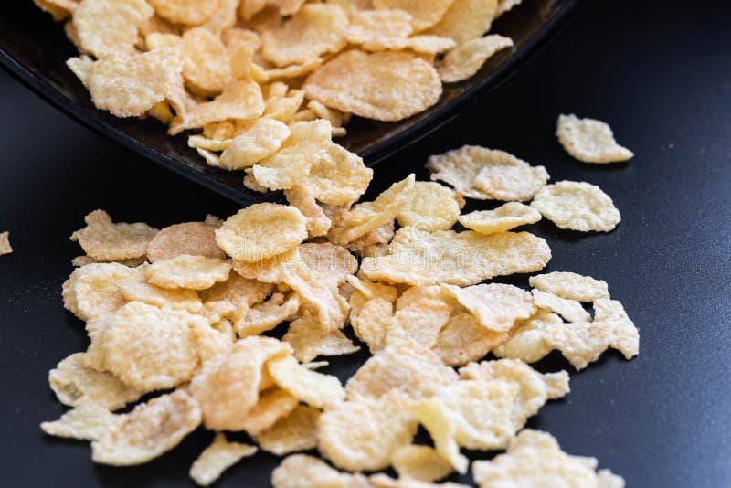 Crispy Corn Flakes Close-up Stock Image - Image of gourmet, delicious ...