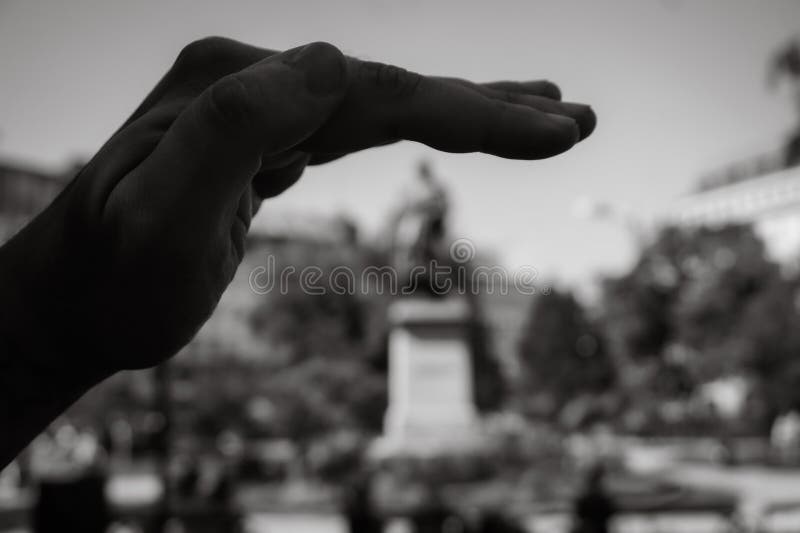 Close Up of a Cropped Hand in Black and White Stock Photo - Image of ...